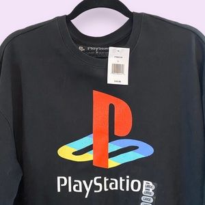 Sony | Shirts | Nwt Playstation Black Sweatshirt Sz L Sony Gaming Gamer ...
